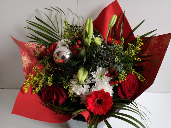 bouquet rouge de Noël