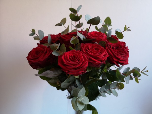 Bouquet de roses rouges gros bouton